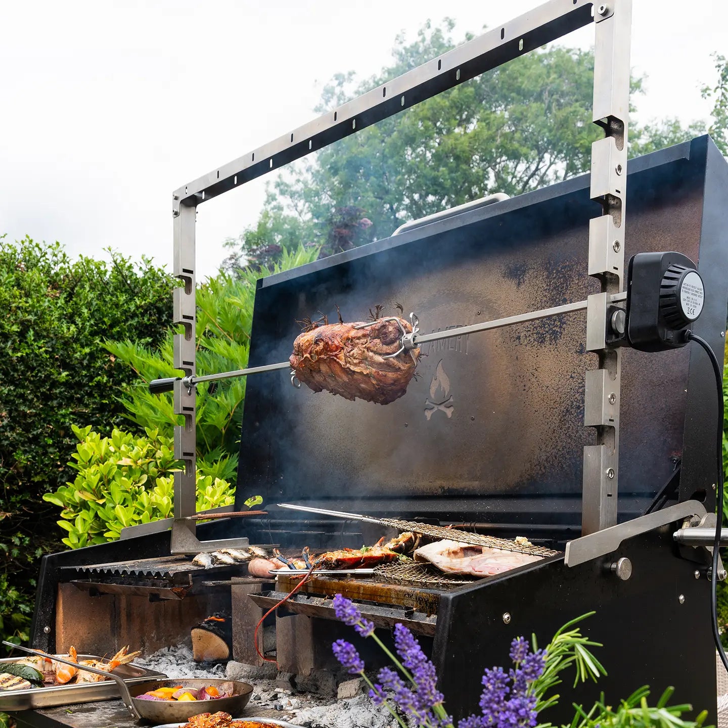 Rotisserie Kits & Frames for Asado Grills | Flamery